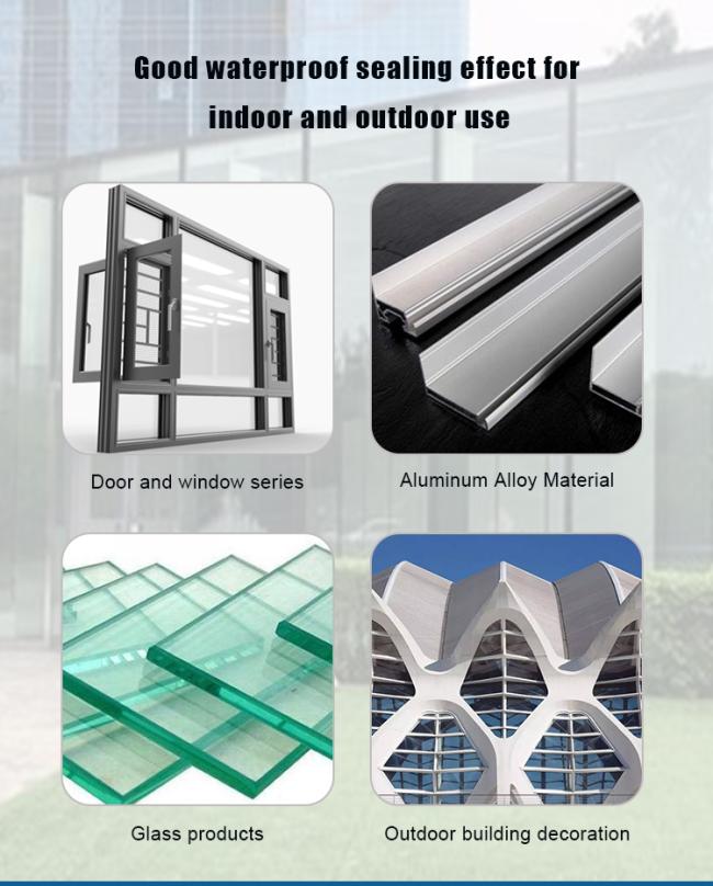 White Waterproof Neutral Silicone Adhesive Sealant 300ml Door Window