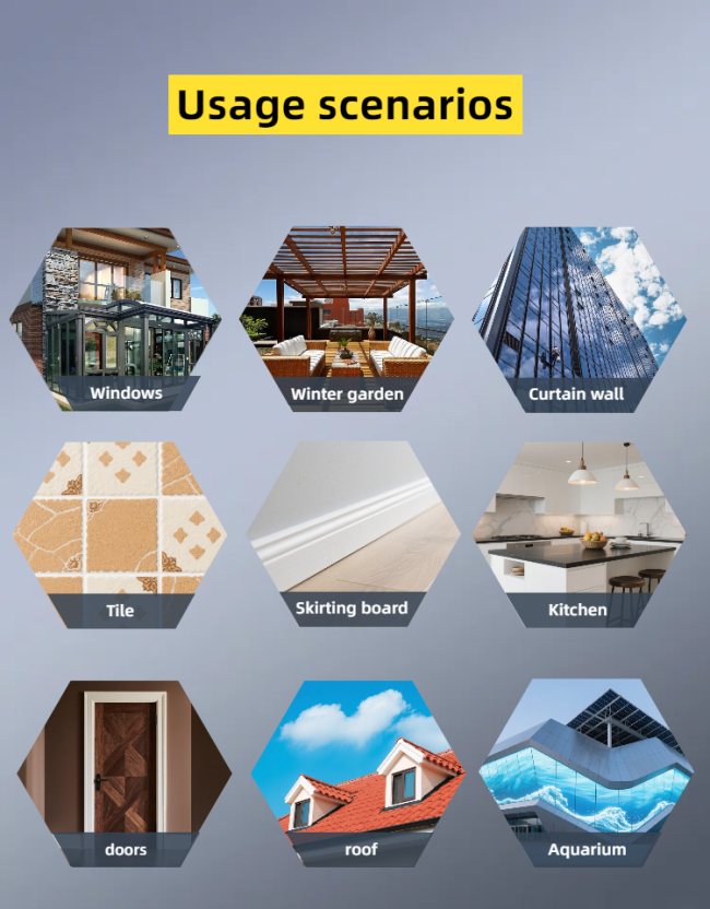  White 300ml Neutral General Purpose 100% Silicone Sealant Doors Windows