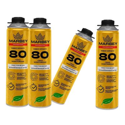 China Waterproof Closed Cell Expandable Gap Filling Spray Polyurethane Foam 750ml Fast Curing for sale