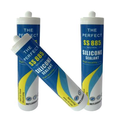 China Waterproof Clear Neutral Cure Silicone Sealant Bathroom Kitchen Window for sale