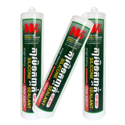 China White Clear Waterproof Acetoxy Acid Silicone Sealant Bathroom Glass Installation for sale