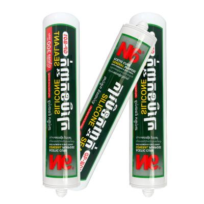 China Clear White Waterproof Window Glass Bathroom Kitchen Acid Silicone Sealant for sale