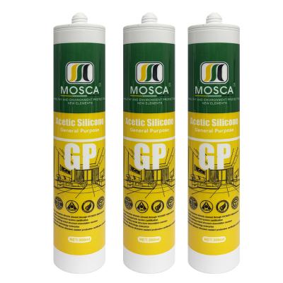China Quick Drying Clear Acetic Silicone Sealant Waterproof Bathroom Glass Door for sale
