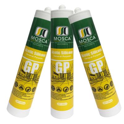 China Waterproof Clear Acid Silicone Sealant For Bathroom Fish Tank Kitchen for sale
