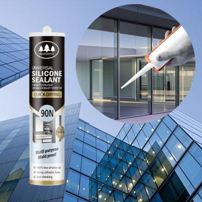 China Waterproof Window Door Frame Kitchen Bathroom Glass Caulk Silicone Sealant for sale