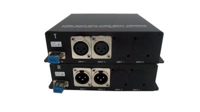 China Mic audio and line-level banlanced audio over fiber converter for sale