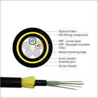 China ADSS Fiber Optic Cable 24 Core Single Mode 9.5mm Outdoor Aerial Dielectric Self Supporting for sale