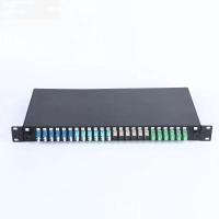 China 24 Port LC Sliding Patch Panel Fiber Optic Termination Box 19 Inch Rack Mount for sale
