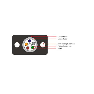 China 1,2,4 de Vezel Optische Kabel van de kerng657a1 G657A2 FTTH Vlakke Daling FOC Te koop