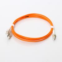 China Duplex Multimode OM4 2m 50/125 LC Fiber Optic Patch Cord Low Insertion Loss for sale