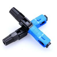 China FTTH Single Mode SC APC Fiber Optic Quick Connector 0.5dB Insertion Loss for sale