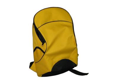 China Yellow Funky 600D Polyester Travelling Backpacks With Front Pocket factory