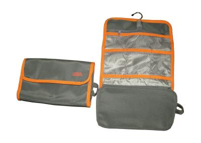 China 420D Polyester Folding Travel Toiletry Bags With Zipper for Ladies Camping factory