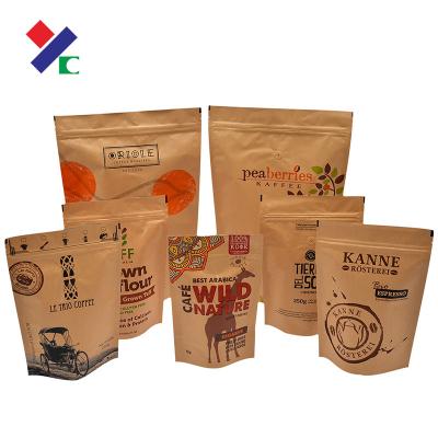 Cina La carta kraft di Doypack Brown sta su insacca la rotocalcografia con la chiusura lampo in vendita