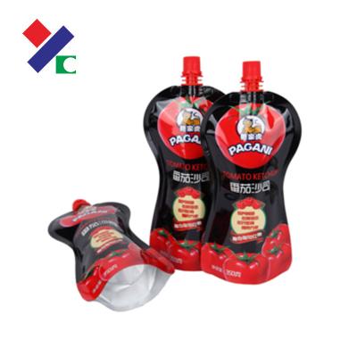 Cina 1000ml stanno sulla salsa al pomodoro di plastica stampata su misura sacchetto del becco che imballa Doypack in vendita
