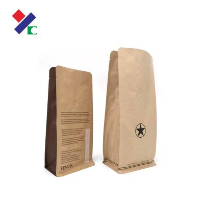 Cina Il sacchetto biodegradabile di carta kraft non sta su concimabile odore per l'alimento del dado del tè del caffè in vendita