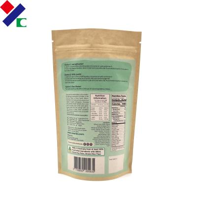 Cina I sacchi di carta stampati su misura di Brown Kraft semplicemente stanno sui sacchetti biodegradabile 50 micron in vendita