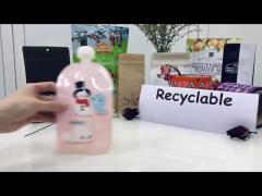 Flat Bottom Recyclable Plastic Bags Food Packaging Zipper Bag With Clear Window