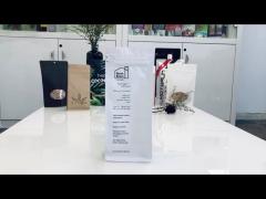 Aluminum Foil Flat Bottom Coffee Pouch Matte Printing Square Bottom 250g 500g 200 Microns