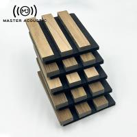 Quality 2400*600MM Wood Slat Wall Panels NRC 0.9 Grille Acoustic Wall Panel For for sale