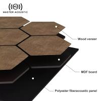 China Polyester Backed Hexagonal Slat Acoustic Panels for Interior Wall Systems for sale