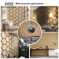 China Polyester Backed Hexagonal Slat Acoustic Panels for Interior Wall Systems for sale