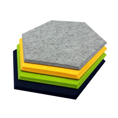 China Noise Reduction Polyester Fiber Panels High Density Hexagon Sound Panel Environmentally Friendly for sale
