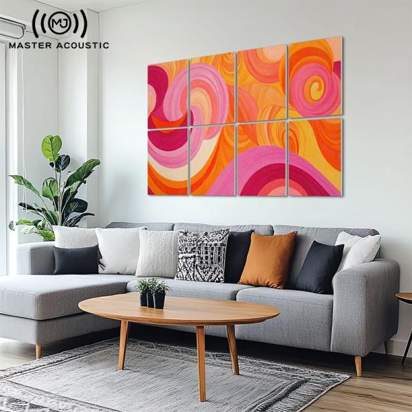 Quality 1220*2440mm Sound Absorbing Acoustic Panels NRC 0.7 - NRC 0.9 Echo Noise Reduction Panels for sale