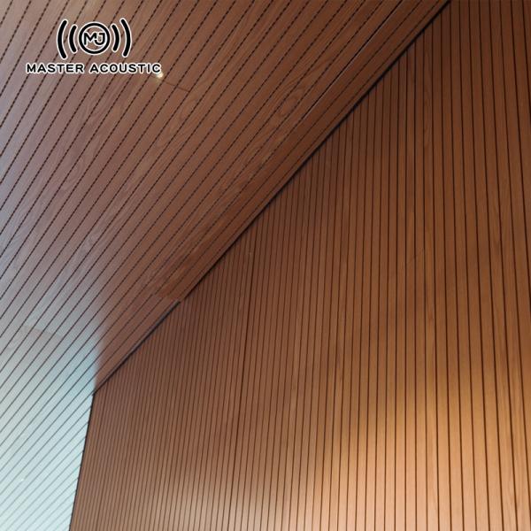Quality Modern Grooved Acoustic Panel Waterproof Slotted Wall Panels Eco Friendly for sale
