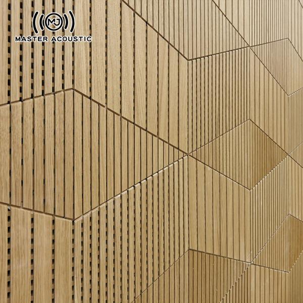 Quality Modern Grooved Acoustic Panel Waterproof Slotted Wall Panels Eco Friendly for sale