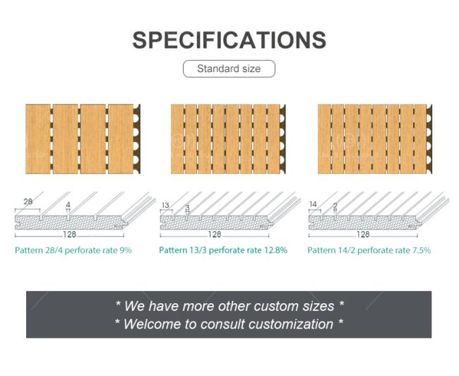Wood acoustic panel design detail