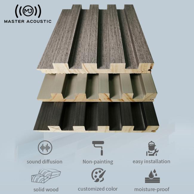 Interior wooden acoustic wall panel design