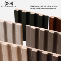 Quality Solid Wood Slat Acoustic Panels Modern Fluted Ceiling Panels Black Whit Grey for sale