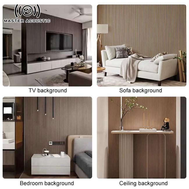 Wooden grain fluted panel design variation