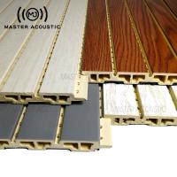 Quality B1 WPC Acoustic Panels Soundproof Decorative Slat Panels For Interior Walls for sale