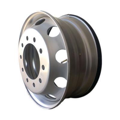 Cina Truck Vacuum Steel Rims 8.25*22.5 With 11R22.5 Tires Load Car Truck With Wheels Trailer Steel Rims in vendita
