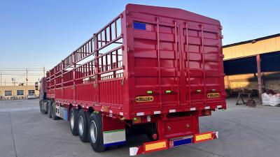 Cina Heavy Duty 40ton 50ton Cargo Semi Trailer 3  Axles Fence Cargo Semi Trailer in vendita