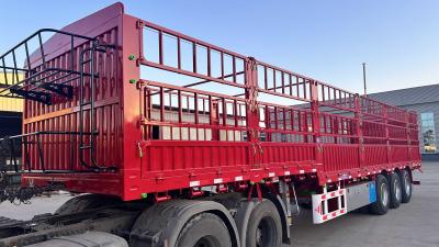Cina Heavy Duty 40ton 50ton Cargo Semi Trailer 3  Axles Fence Cargo Semi Trailer in vendita