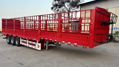 Cina Heavy Duty 40ton 50ton Cargo Semi Trailer 3  Axles Fence Cargo Semi Trailer in vendita