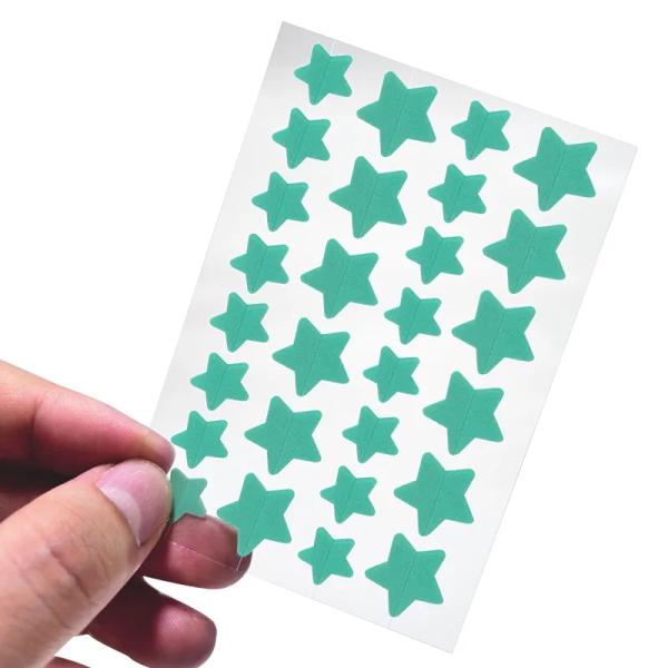 Quality Customized Color Hydrocolloid Acne Pimple Patch Star Shape For All Skin Types for sale