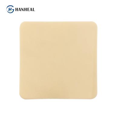 China Excellence Absorbent Silicone Foam Wound Dressing No Border 10x10cm For Wound Care for sale