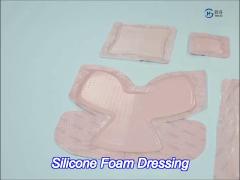 high absorbency pu laminated foam dressing with hole non adhesive 7x10cm 9x10cm