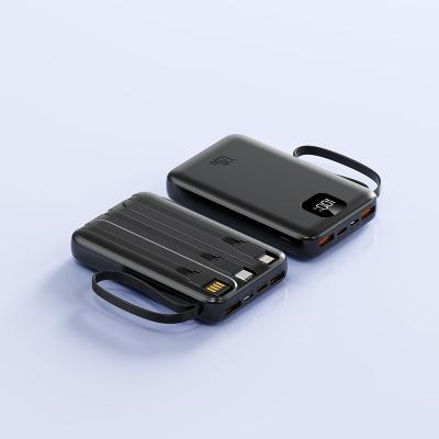 China Durable 4 In1 Built In Cables 10000mAh Power Bank with Universal Socket Standard for sale