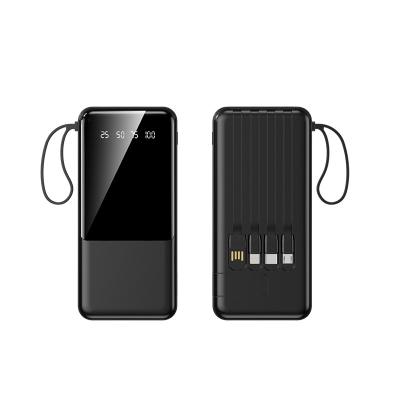 China Portable 4 in 1 Cable Power Bank with Over-discharging Protection and Apple Interface à venda