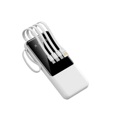 China Portable 4 in 1 Cable Power Bank with Over-discharging Protection and Apple Interface à venda