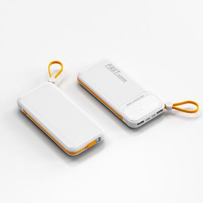 Cina Ultra-thin And Compact Self-contained Power Bank 10000mah Super Fast Charger Large Capacity Portable in vendita
