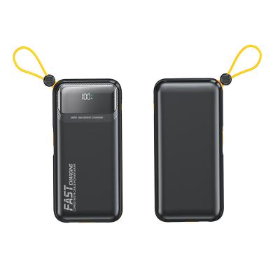 Cina Ultra-thin And Compact Self-contained Power Bank 10000mah Super Fast Charger Large Capacity Portable in vendita