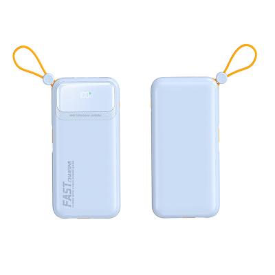 Cina Ultra-thin And Compact Self-contained Power Bank 10000mah Super Fast Charger Large Capacity Portable in vendita