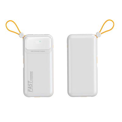 Cina Ultra-thin And Compact Self-contained Power Bank 10000mah Super Fast Charger Large Capacity Portable in vendita