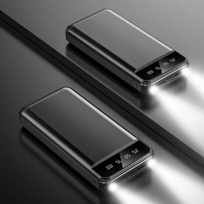 China 20000mah Dual USB Power Bank LED Display Portable Charger Large Capacity Custom Logo for sale